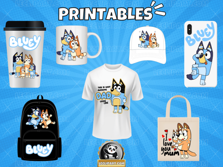 Bluey SVG Bundle Cut Files for Cricut and Silhouette