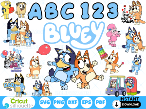 Bluey SVG Bundle Cut Files for Cricut and Silhouette