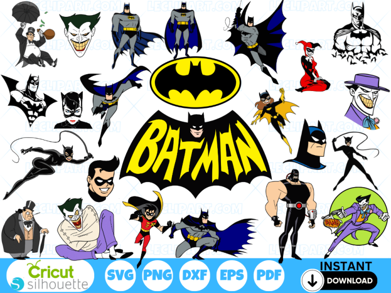 Batman SVG Bundle Cut Files for Cricut and Silhouette