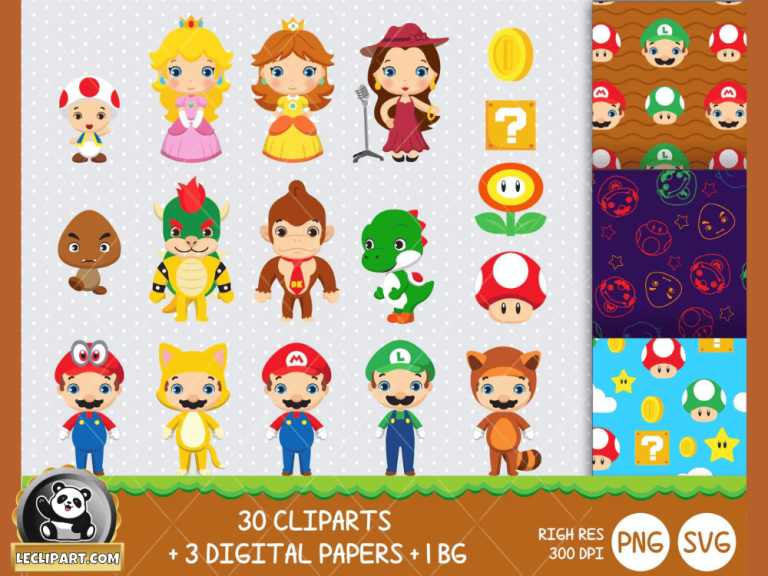 FREE Super Mario SVG Cut File for Cricut and Silhouette