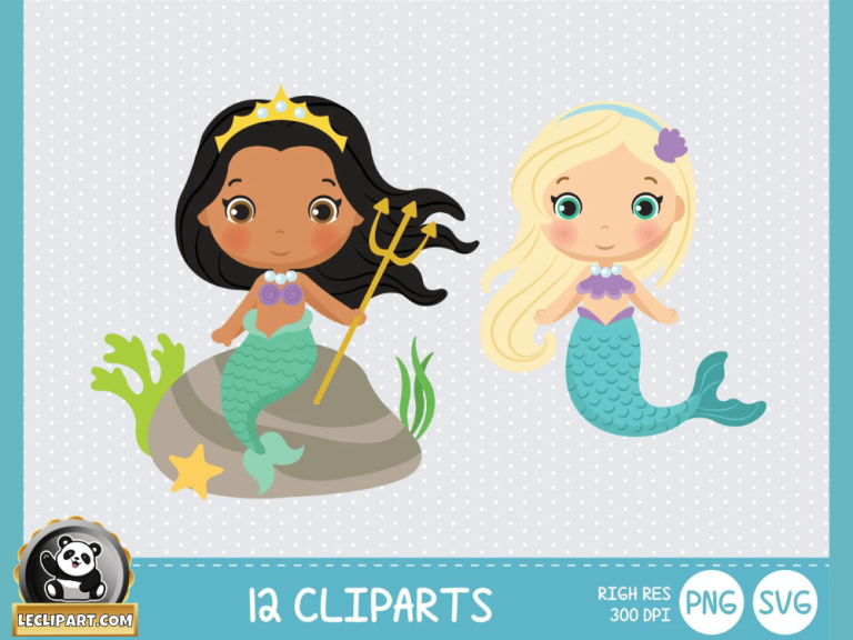 Cute Mermaids SVG Collection Cut Files for Cricut and Silhouette