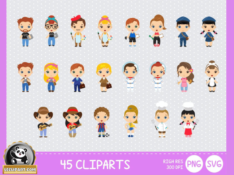 Cute Professions SVG Collection Cut Files for Cricut and Silhouette