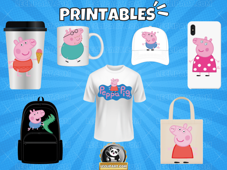 Peppa Pig SVG Bundle Cut Files for Cricut - Silhouette