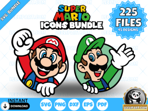 FREE Super Mario SVG Cut File for Cricut and Silhouette